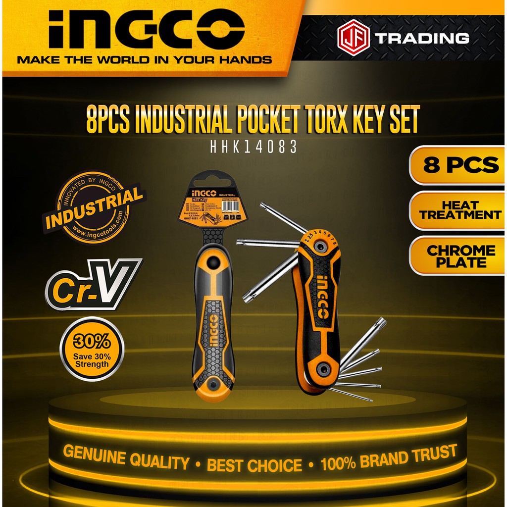 INGCO 8pcs Key Industrial Pocket Torx Key Set High Quality Brands JF ...