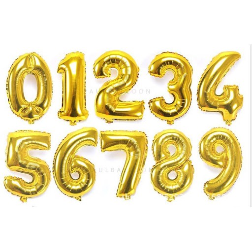 Number-shaped balloons (size 40cm) | Shopee Malaysia