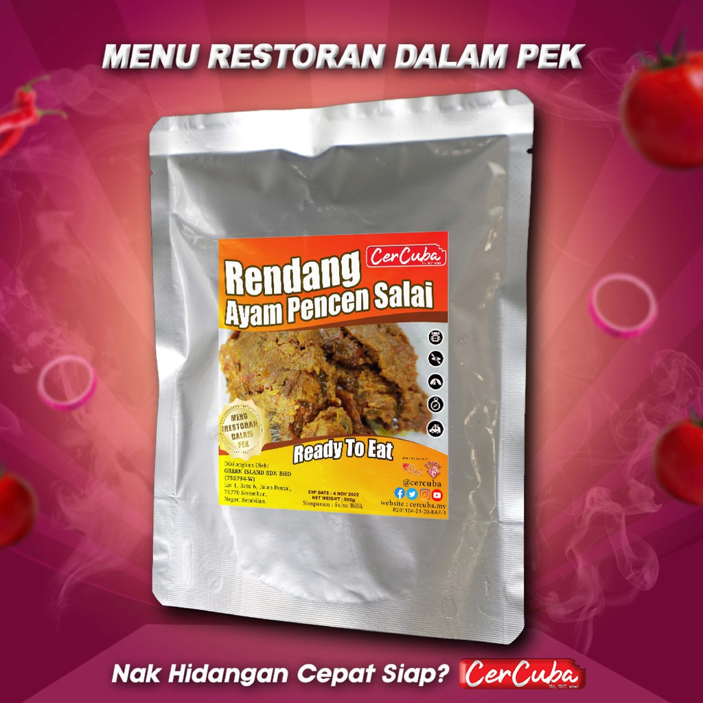 [READY TO EAT ] RENDANG AYAM PENCEN SALAI (500 G) 🐔 | Shopee Malaysia