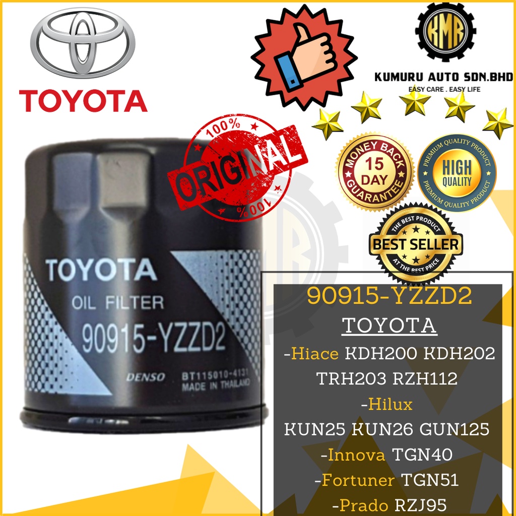 90915-YZZD2 Original Oil Filter Toyota Innova Hilux Fortuner Prado ...