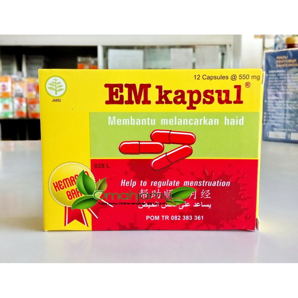 EM Kapsul Ubat Melancarkan Haid (isi 12 kapsul @550mg) | Shopee Malaysia