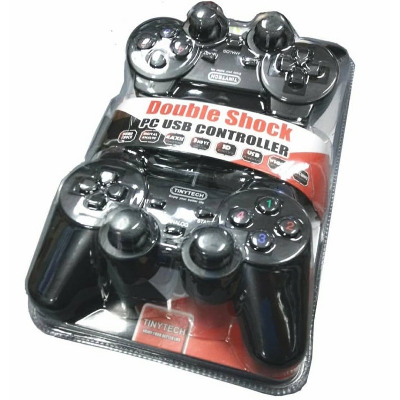 Pc Controller Joystick Usb Analog Gamepad Vibrate Double Shock Single Double Shopee Malaysia