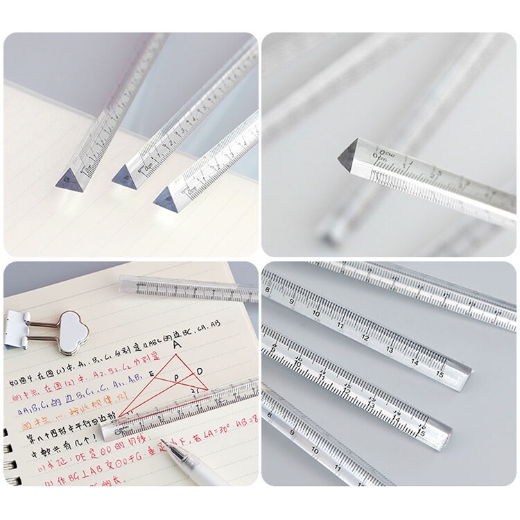 Triangle Ruler Cute 15cm Paint Measuring Ruler For Student Stationery ...