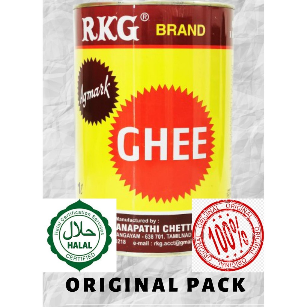 RKG GHEE Original Pack - Pure Agmark Ghee 1 Litre (Minyak Sapi ...