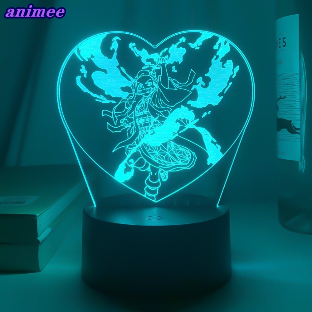 Anime Demon Slayer Night Light Kamado Nezuko Figure Colors Changing ...