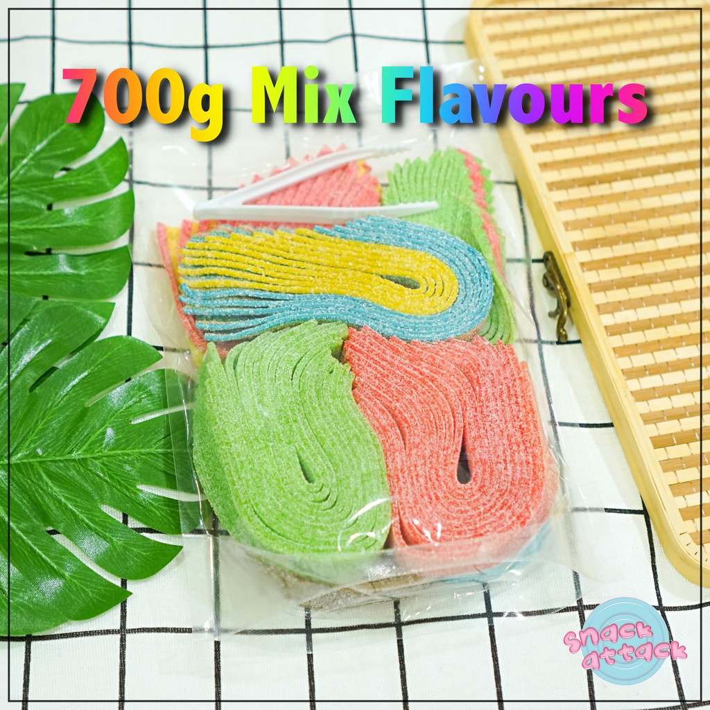 700g MIX FLAVOURS SOURBELTS Assorted Bebeto Jellopy Gummy Candy [REPACK ...