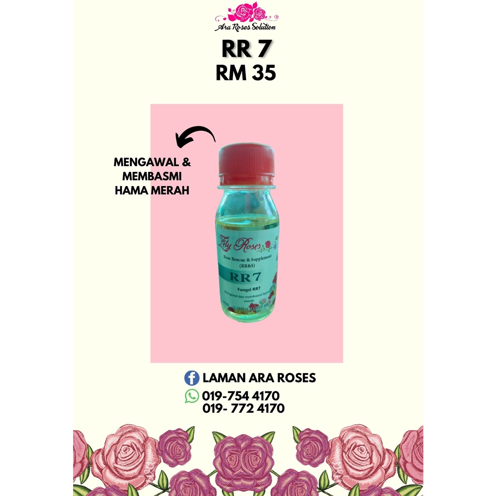 RR 7 (Rose Rescue 7) (Basmi Hama Merah) ( 60 ML ) | Shopee Malaysia
