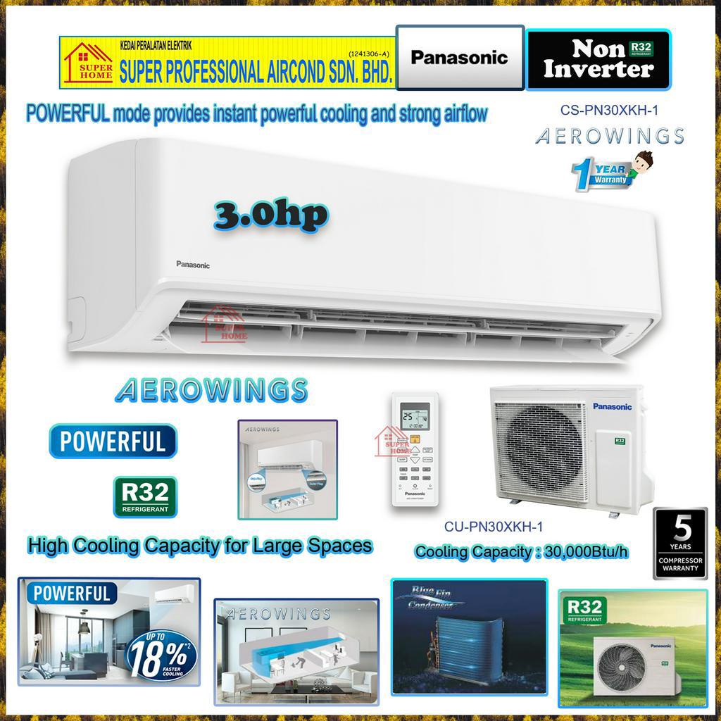 Panasonic 3.0hp Non Inverter Aircond CS-PN30XKH R32 Standard Non ...