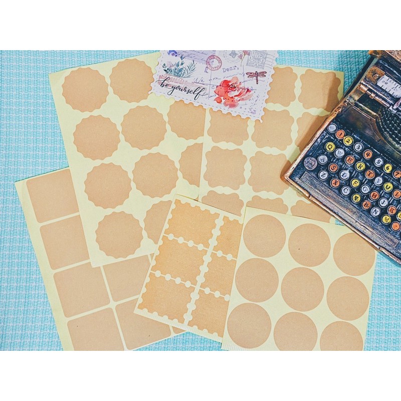 DIY Brown Kraft Paper Sticker/Label/Seal | Shopee Malaysia