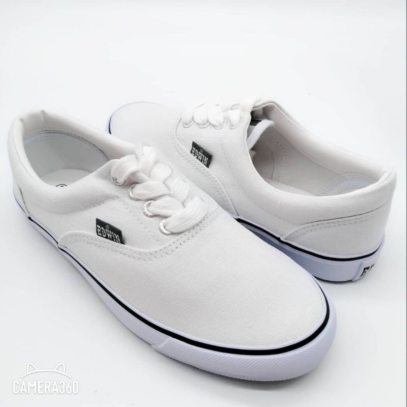 EDWIN EW210 School White Shoe/ Clearance stock / Kasut Sekolah Putih ...
