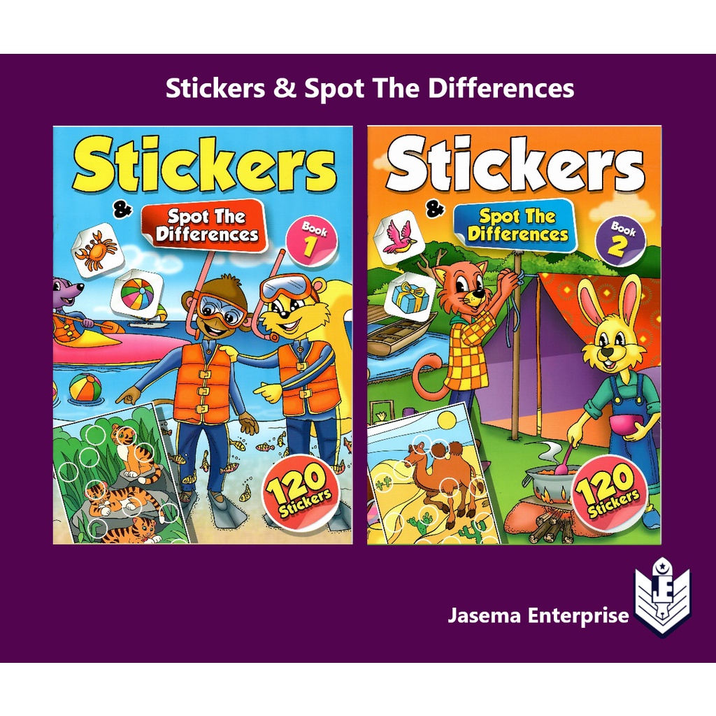 Stickers & Spot The Differences 120 Stickers for Preschool/Kids ...