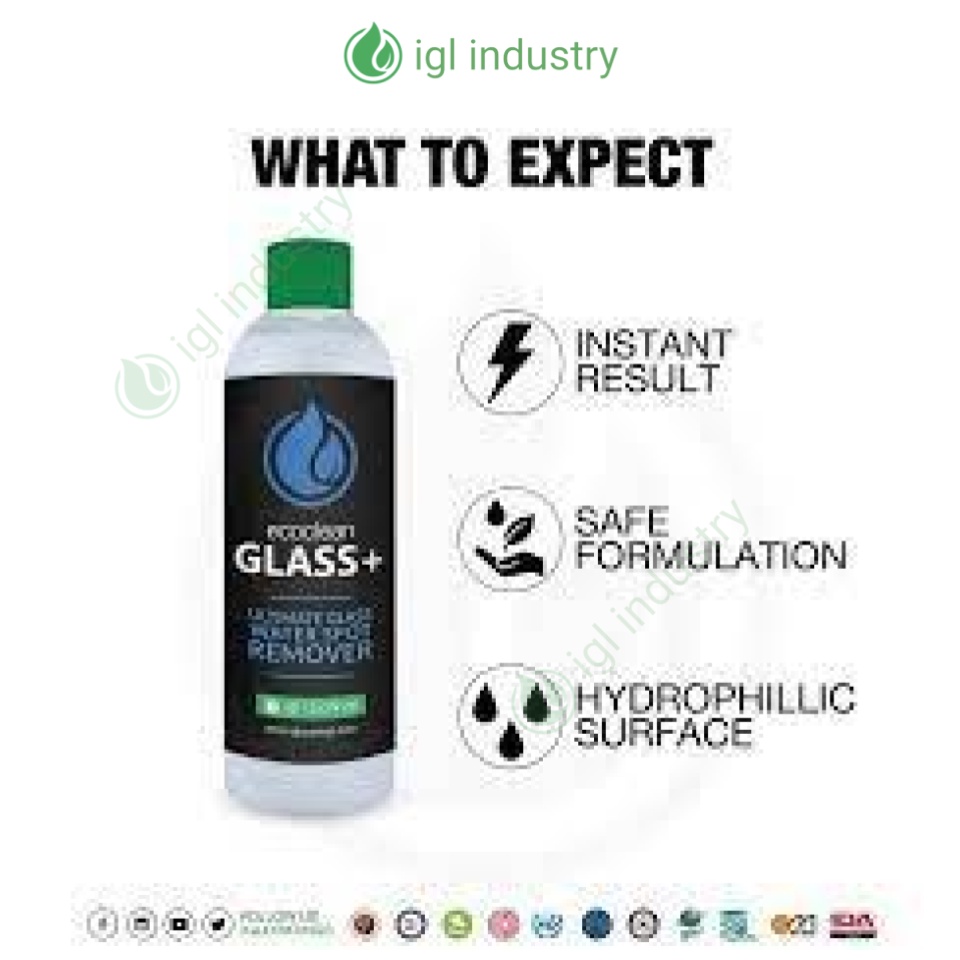 IGL Coatings Ecoclean Glass+ Ultimate Car House Glass Window Watermark ...