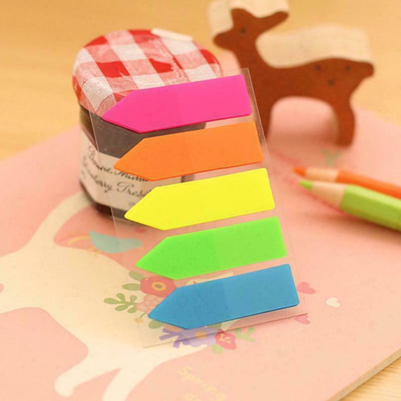 Kaki Jimat PET Stick on Notes 100pcs Fluorescent Stickers Bookmark ...
