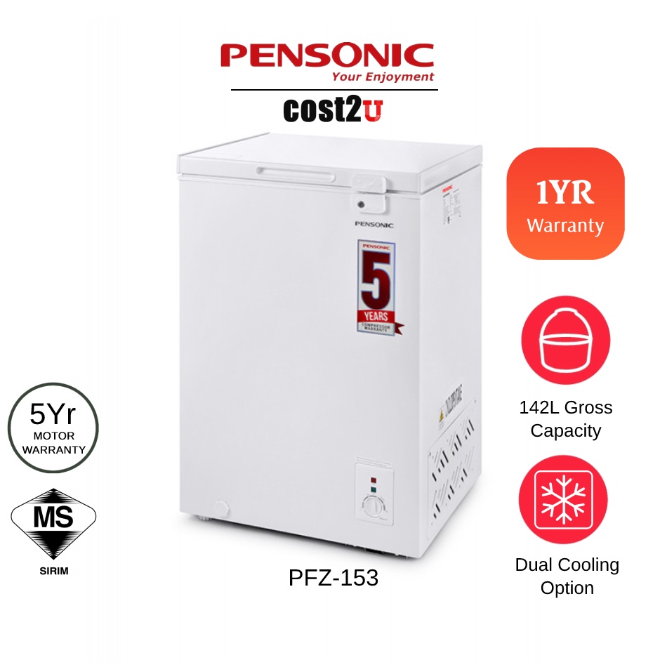 [NUR] Meck / Pensonic 100L Chest Freezer | MFZ-116R6 PFZ-113 PFZ-153 ...