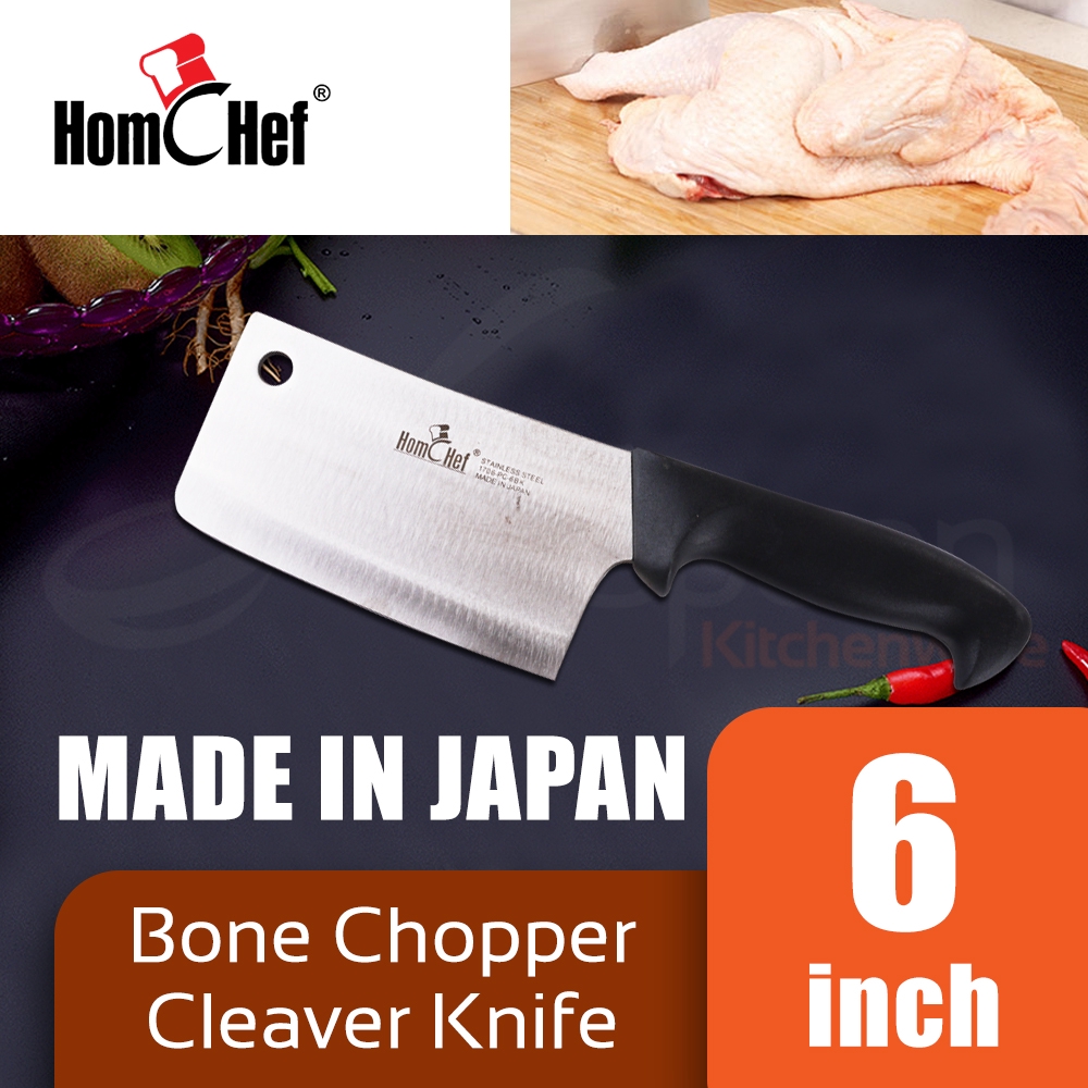 [JAPAN] HOMCHEF 6 Inch Bone Chopper Cleaver Chinese Meat Cleaver Knife ...