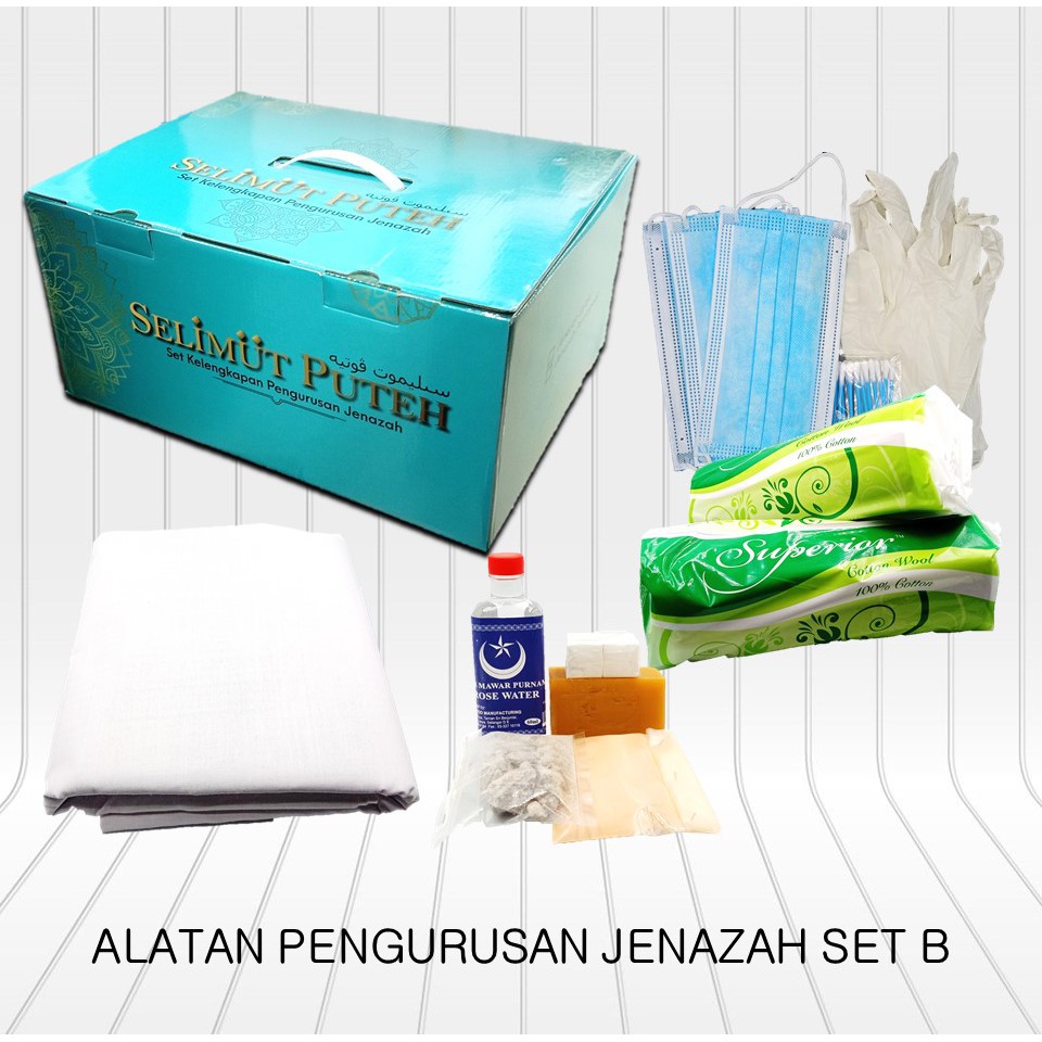 Set Kelengkapan Jenazah Lelaki dan Wanita Kit Lengkap Pengurusan Mayat Kain Kafan Kapan Islam ...