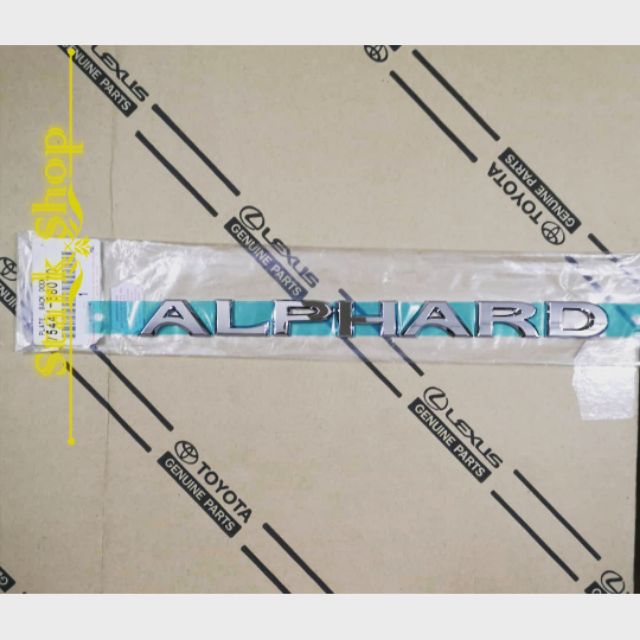 ORIGINAL TOYOTA ALPHARD ANH20, AGH30 2008 ~2019 REAR BONNET EMBLEM ...