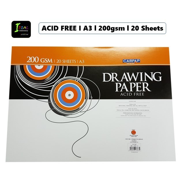 Campap Drawing Paper A3 200gsm CA3767 | Shopee Malaysia