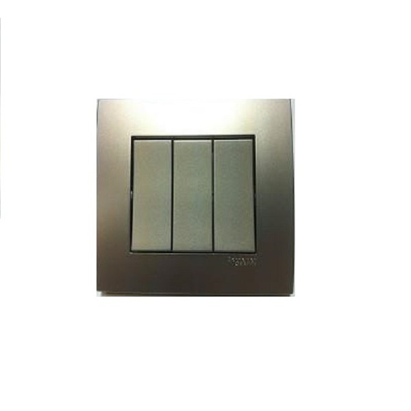 Schneider Vivace 3 Gang 1 Way Switch, Aluminium Silver | Shopee Malaysia