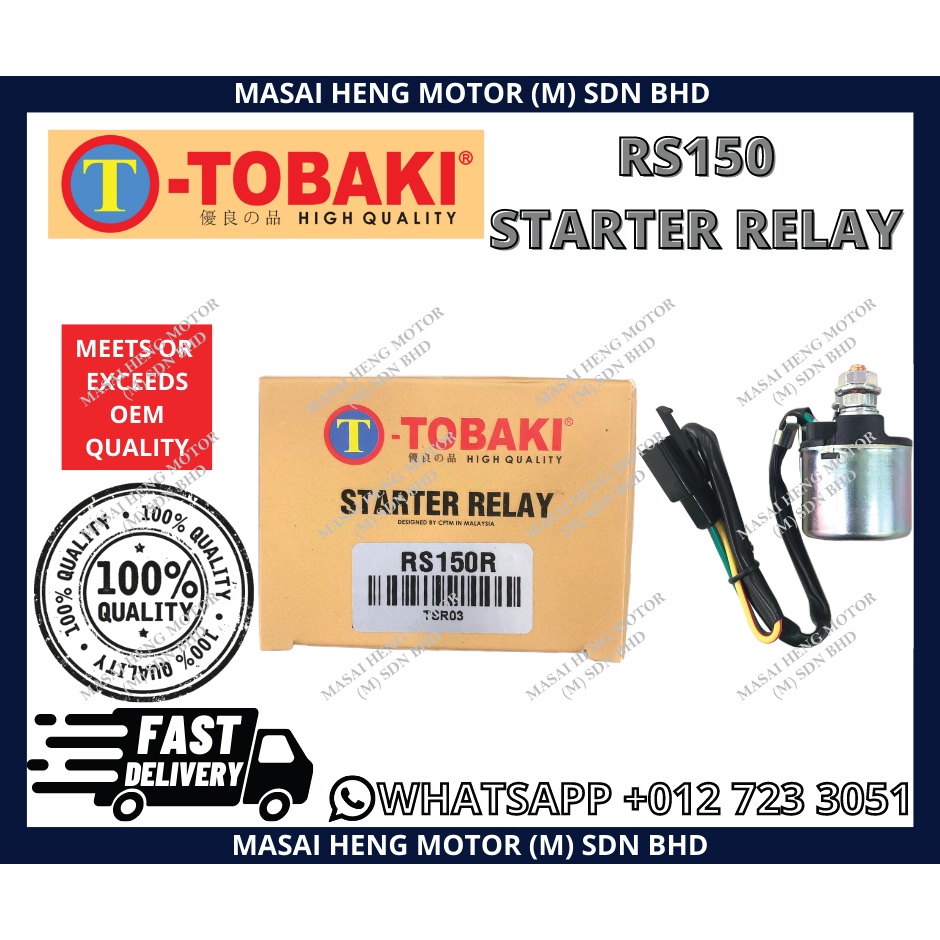 EX5/ V110 RS150 TOBAKI STARTER RELAY 100% TOBAKI ORIGINAL PRODUCT ...