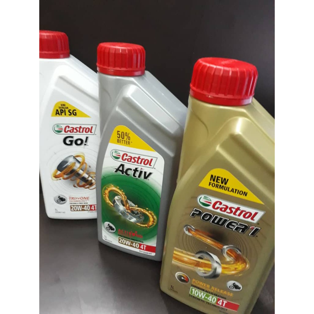 CASTROL 4T GO! / ESSENTIAL / ACTIV / POWER 1/ CRUISE 4T (100% ORIGINAL ...