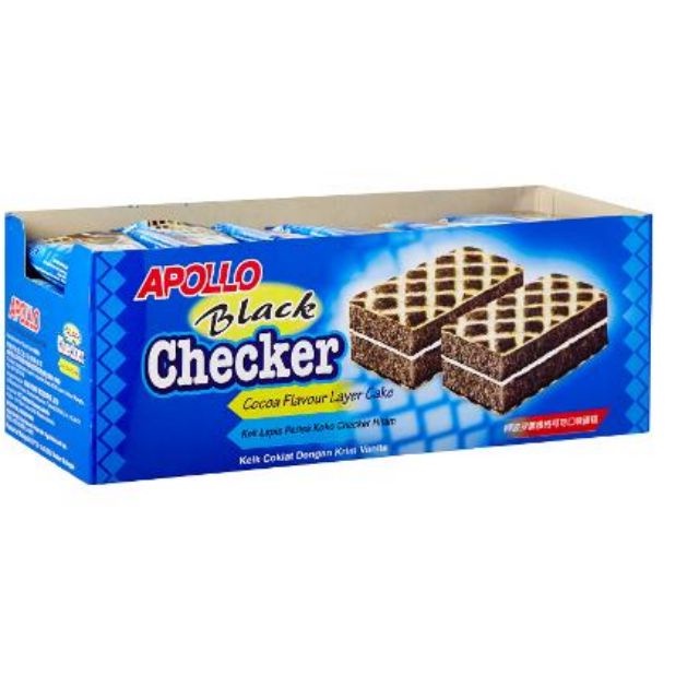 APOLLO Black Checker Layer Cake (24's) [Blue] | Shopee Malaysia