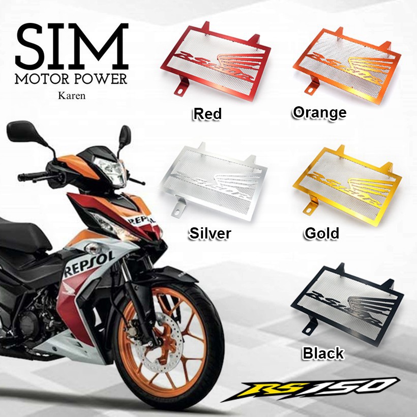 HONDA RS150 V1-V2 ENGINE COVER COOLANT NET ALLOY + FREE 2PCS SCREW RS ...