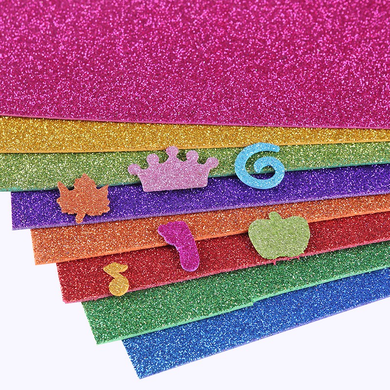 ZA092 Glitter A4 EVA Foam Sticker Paper 2mm 5pcs Set Self Adhesive ...