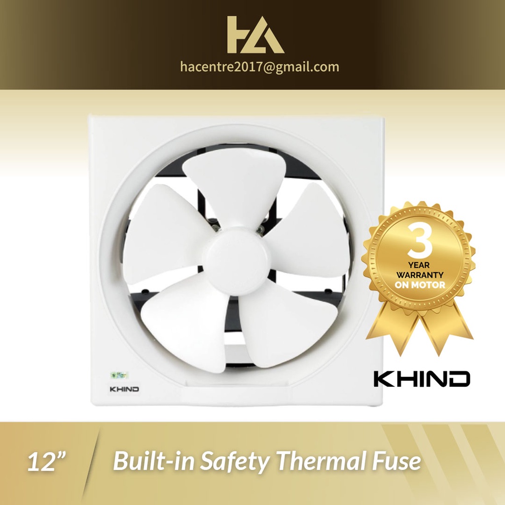 Khind 12" Exhaust Fan EF1201 / EF-1201 抽风机 / 排烟机 Kipas Udara | Shopee ...