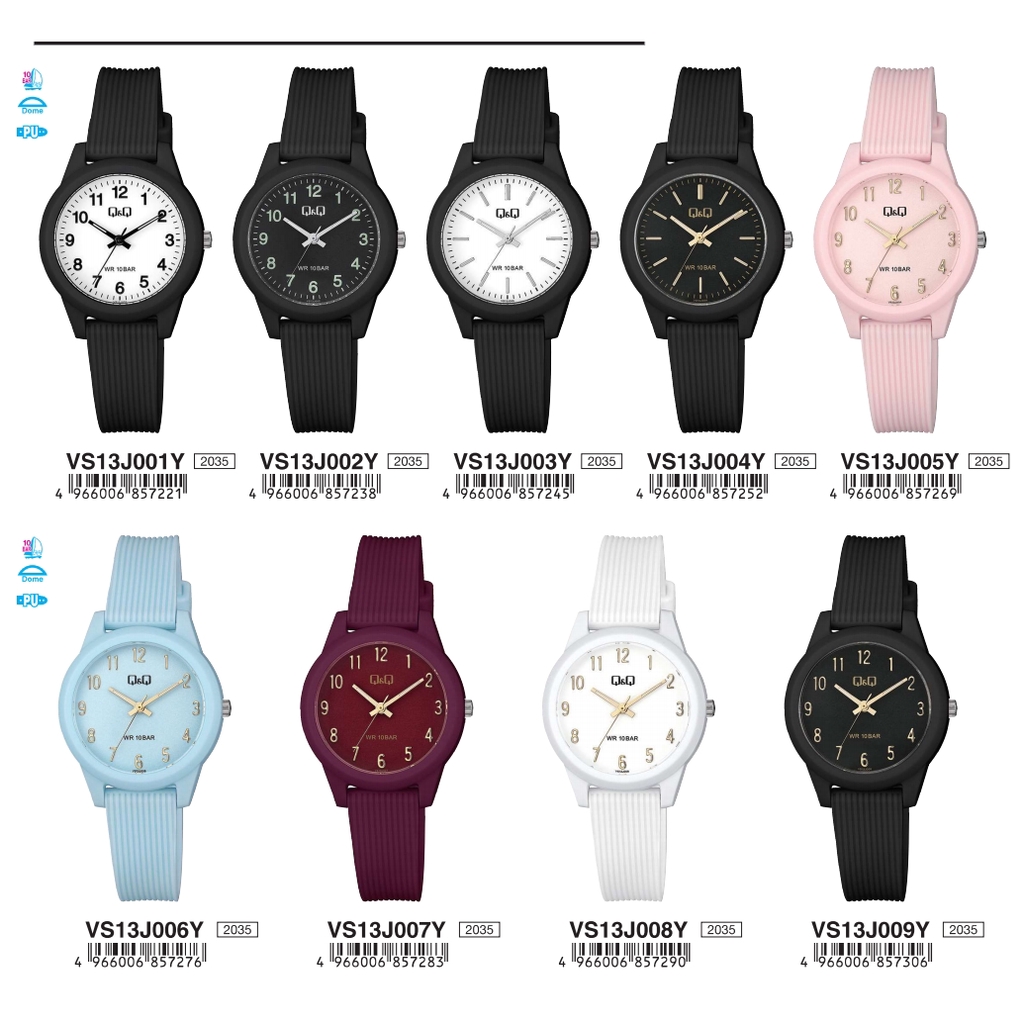 Q&Q Japan by Citizen Ladies Rubber Analogue Watch VS13 ..new | Shopee Malaysia
