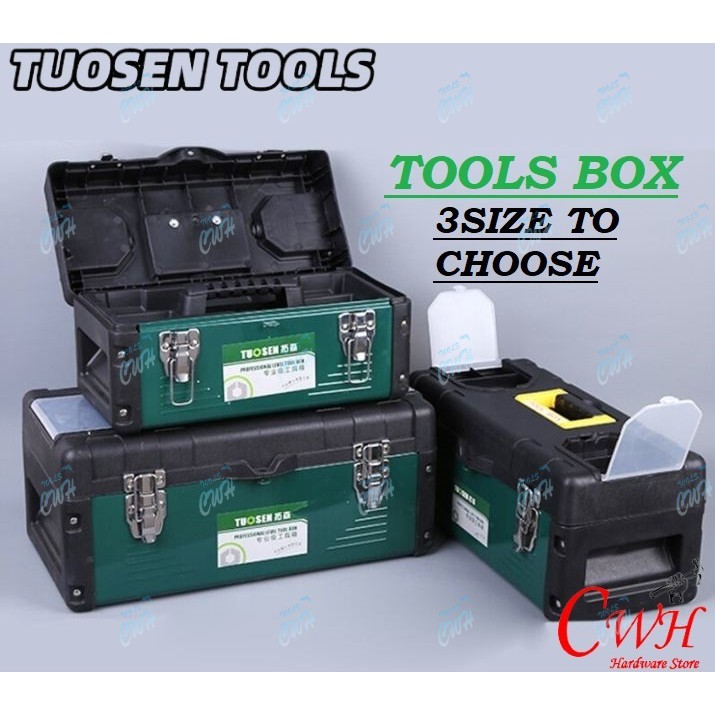 14" 17" 19" TUOSEN TOOL BOX TOOLS STORAGE KOTAK SIMPAN BARANG | Shopee ...