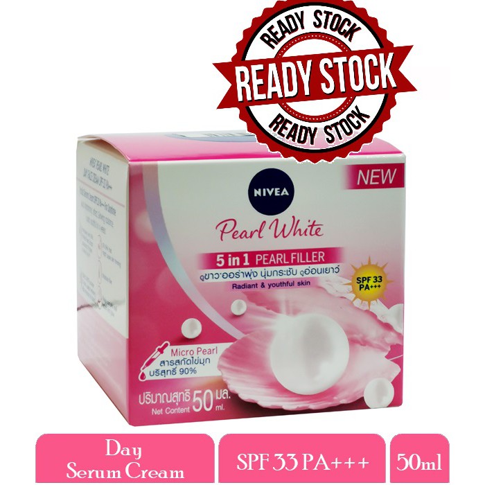 NIVEA White Pearl Day Serum Cream SPF33 PA+++ 50ml | Shopee Malaysia