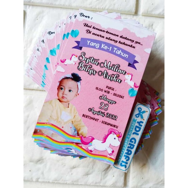 Custom BIRTHDAY/Circumcision/SYNTHETIC INVITATION | Shopee Malaysia