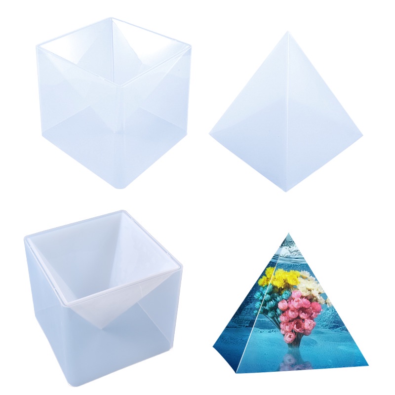 15cm Large Pyramid Mold DIY Plant Flower Insect Specimen Silicone Mold ...