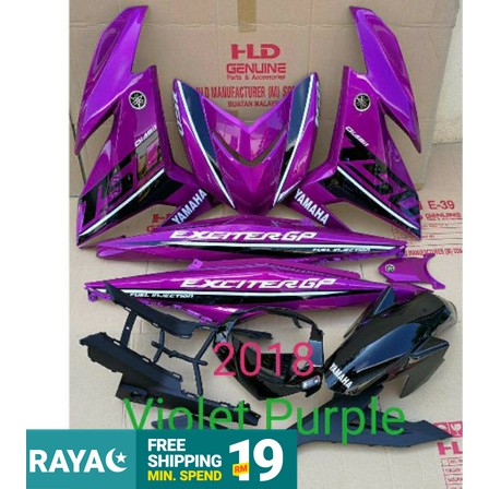 Y15zr V1 Exciter GP 2018 violet purple HLD cover set over set sticker ...
