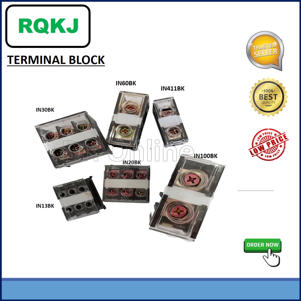 Terminal Block Din Rail 20A 30A 50A 3Way Din Rail Terminal Block with ...