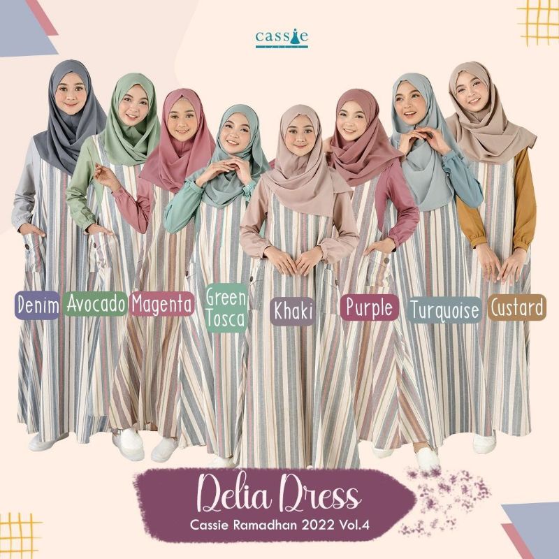 Delia Dress by Cassie Labels casual striped gamis daily outfit style ...