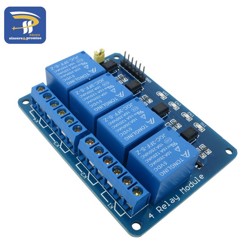 4 channel relay module 4-channel relay control board with optocoupler ...