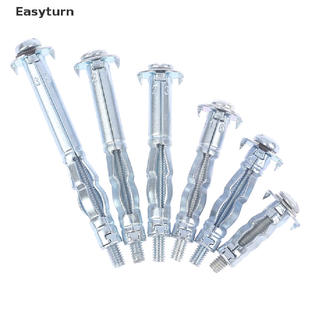 Easyturn 10Pcs M4 Hollow Wall Metal Anchor Kit Plasterboard Drywall ...