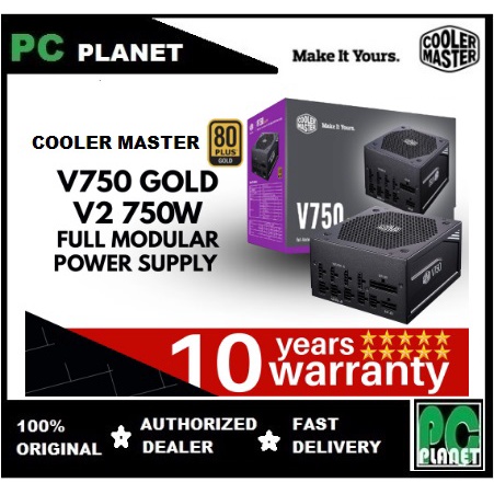Cooler Master V750 80 Plus Gold 750W Gold Full Modular Gaming Power ...