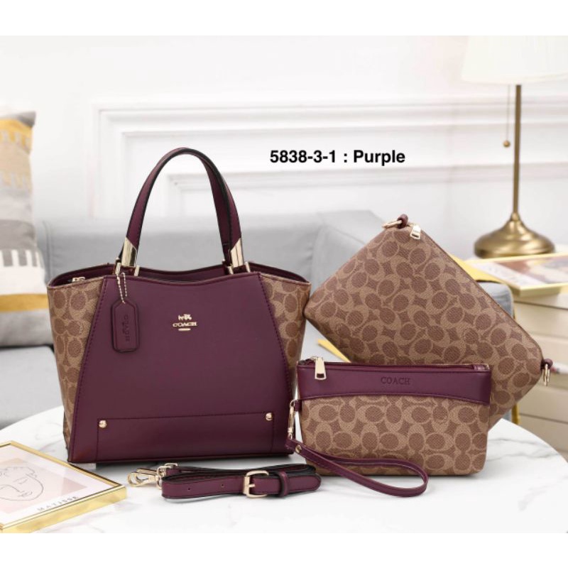 (premium Quality)COACH_ # 5838-SET 3 IN 1 | Shopee Malaysia