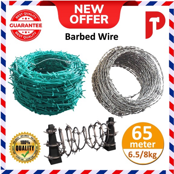 GI Wire Barded / PVC Coated Green Wire Barded 🔥 Ready Stocks 🔥 Karat ...