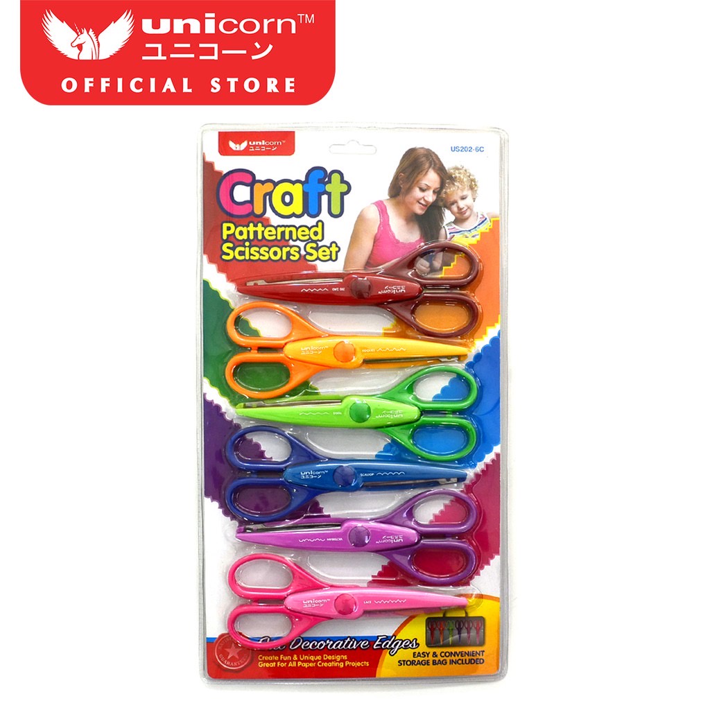 Unicorn Craft Scissors Set US-C202-6C | Shopee Malaysia