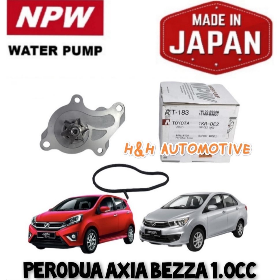Npw Japan Water Pump for Perodua Axia Bezza 1.0CC (T-183) | Shopee Malaysia