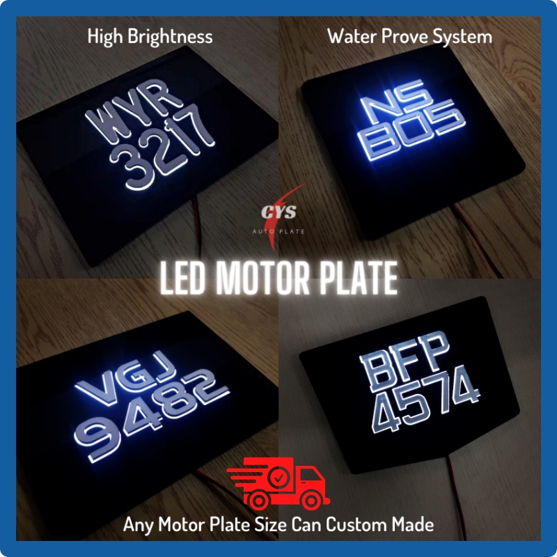 Led Light Motor Number Plate/ LED Motor Plat/ Lampu Motor Plat | Shopee ...