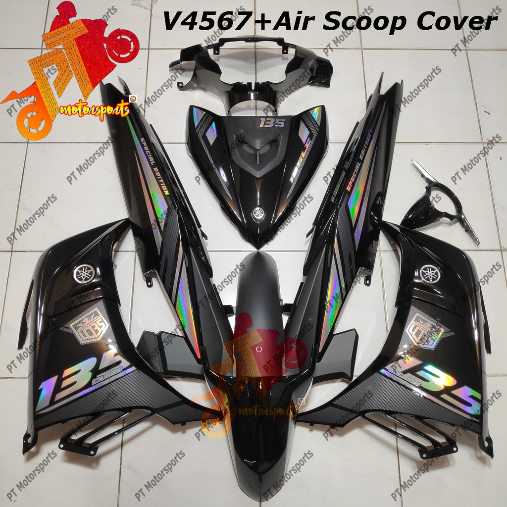 Yamaha LC 135 Cover Set Black Special Edition Sticker Exciter Pelangi ...