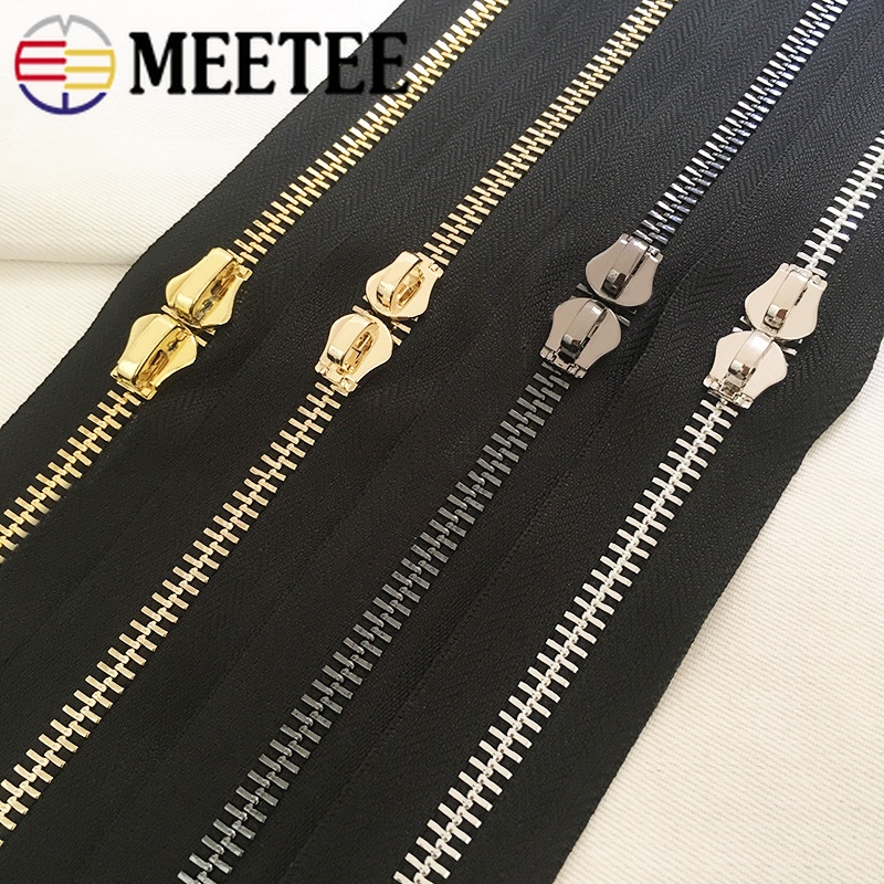 1Yard No3 Black Metal Zippers Auto Lock Zip Panjang for Garment Sewing ...