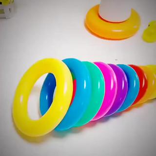 Rainbow Stacking Rings Toys for Baby Toddler Puzzle Toss Ring Toy ...