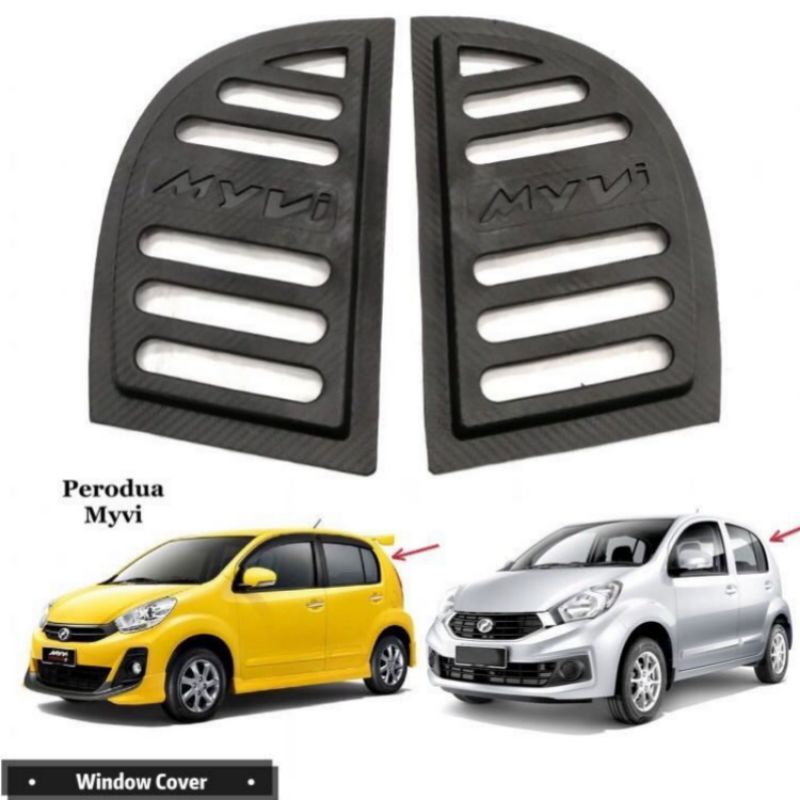 🔥MYVI LAGI BEST🔥3D Carbon Rear Side Window | Shopee Malaysia