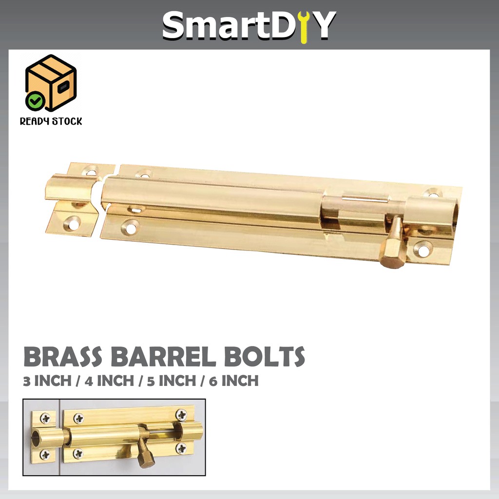 Brass Bolt Gold Tone Security Safety House Room Door Fence Shed Barrel ...